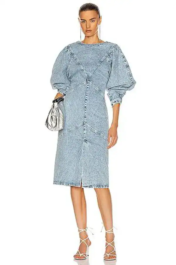 MARANT ETOILE Filipine denim midi dress Cinq A Sept Vega Denim